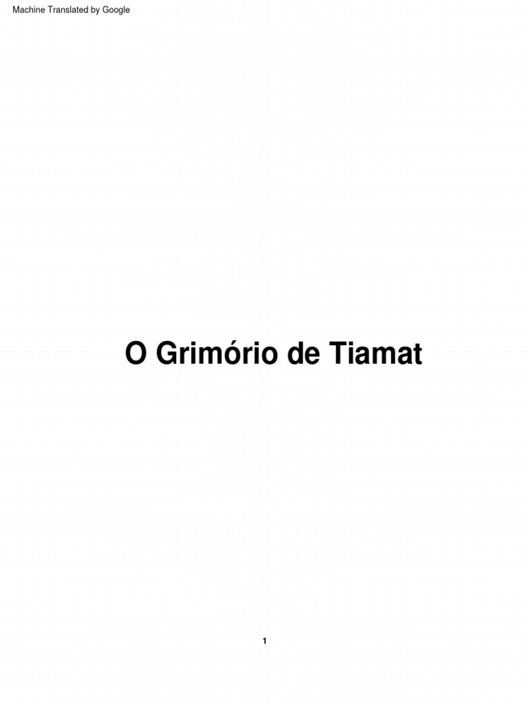 O Grimório de Tiamat (1) | PDF | Dragão