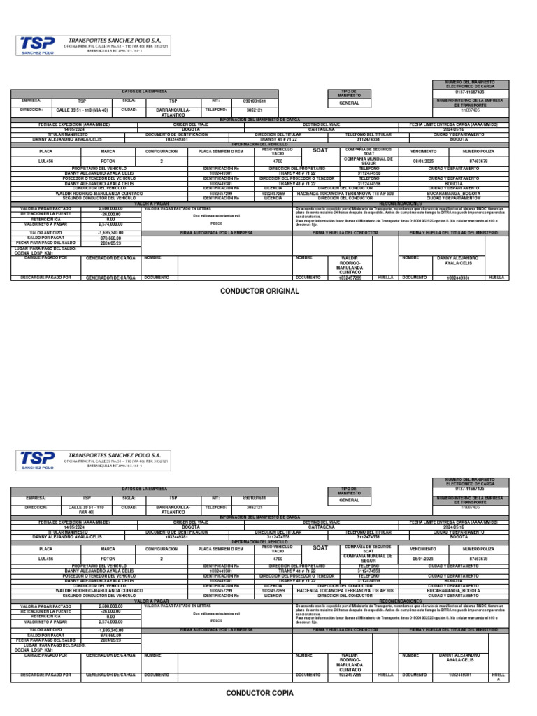 Tsp.planilla Nueva Lul456 | PDF | Business