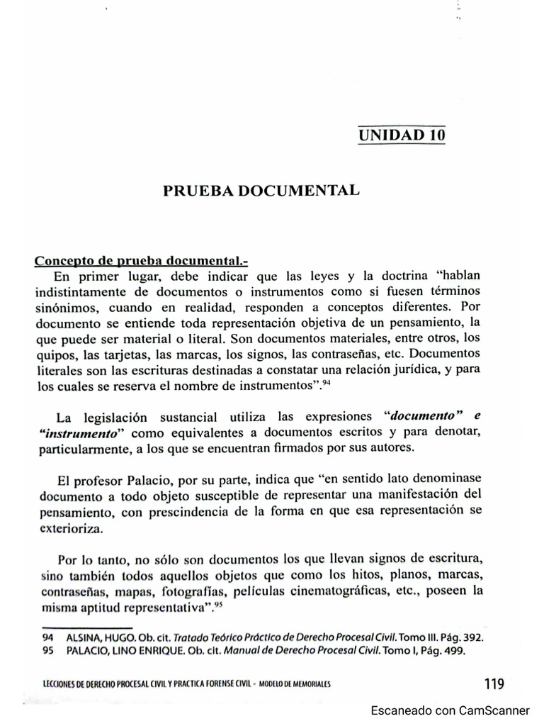 Unidad 10- Prueba Documental | PDF
