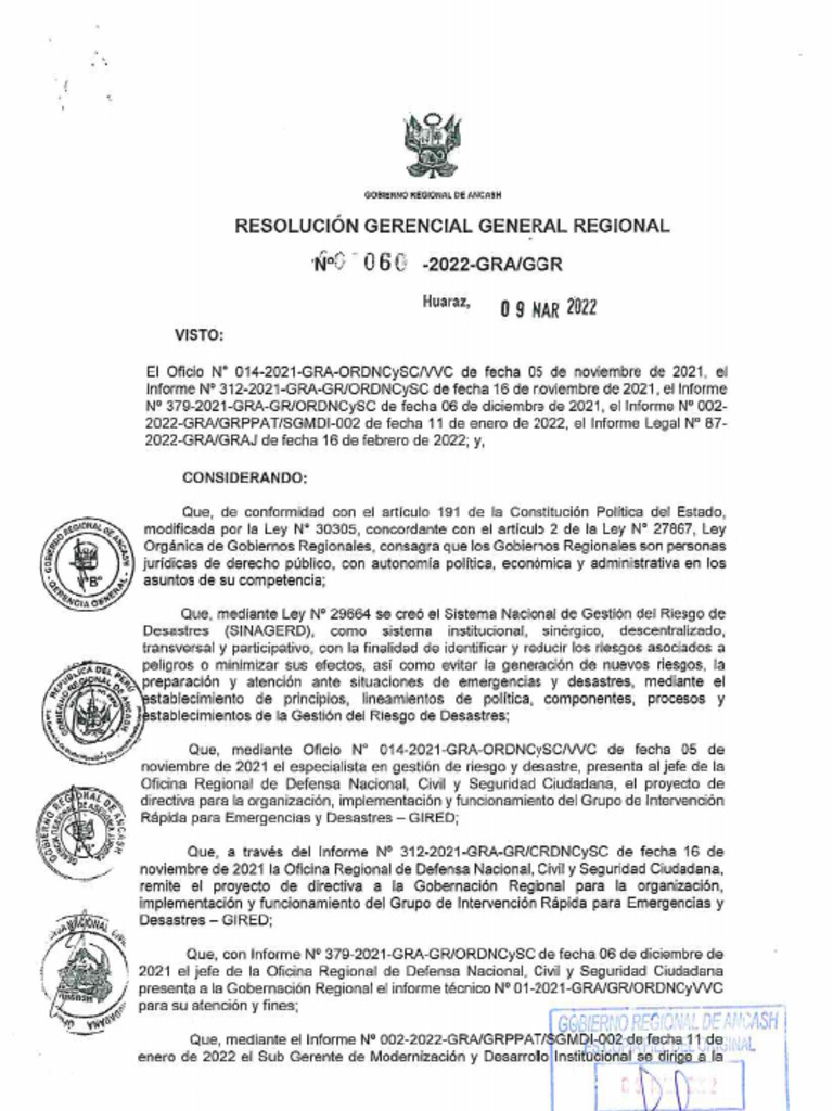 Normas y Procedimientos para La Organización, Implementación y ...