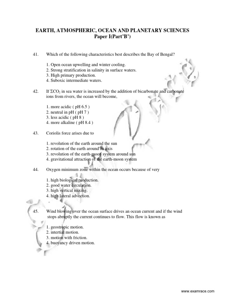 Ocean and Atmospheric Science Questions | PDF | Atmospheric Circulation ...