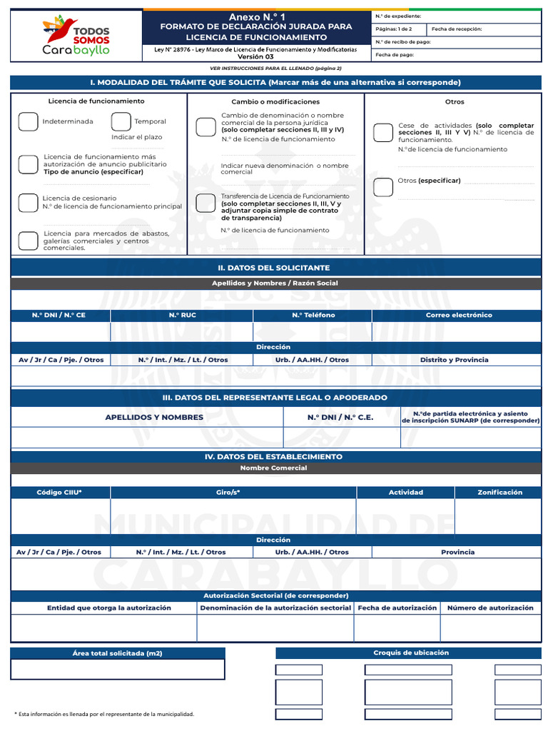 Licencia Funcionamiento y Anuncios | PDF | Documento de identidad