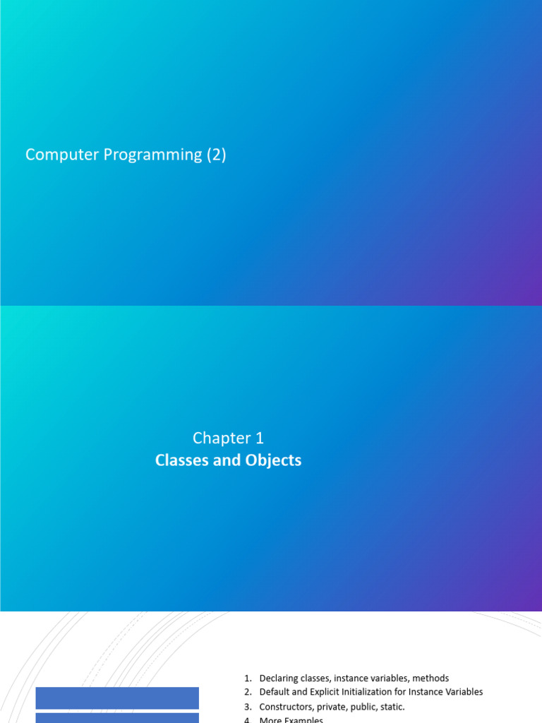 Chapter 1&2 | Download Free PDF | Method (Computer Programming) | Programming