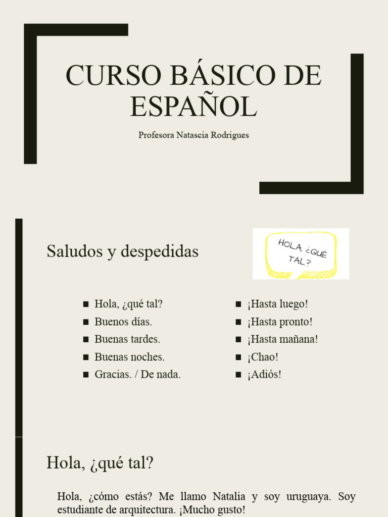 Curso Básico de Español - 18.05 | PDF