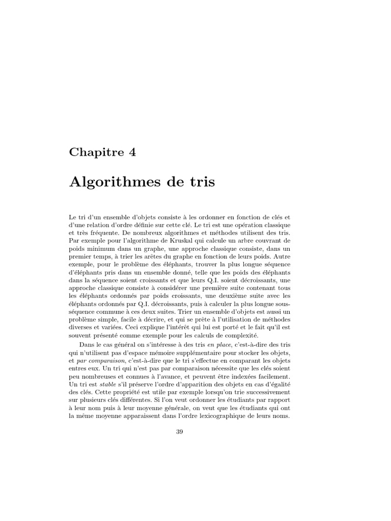 Chap 4 | PDF | Algorithmes | Algorithmes et structures de données