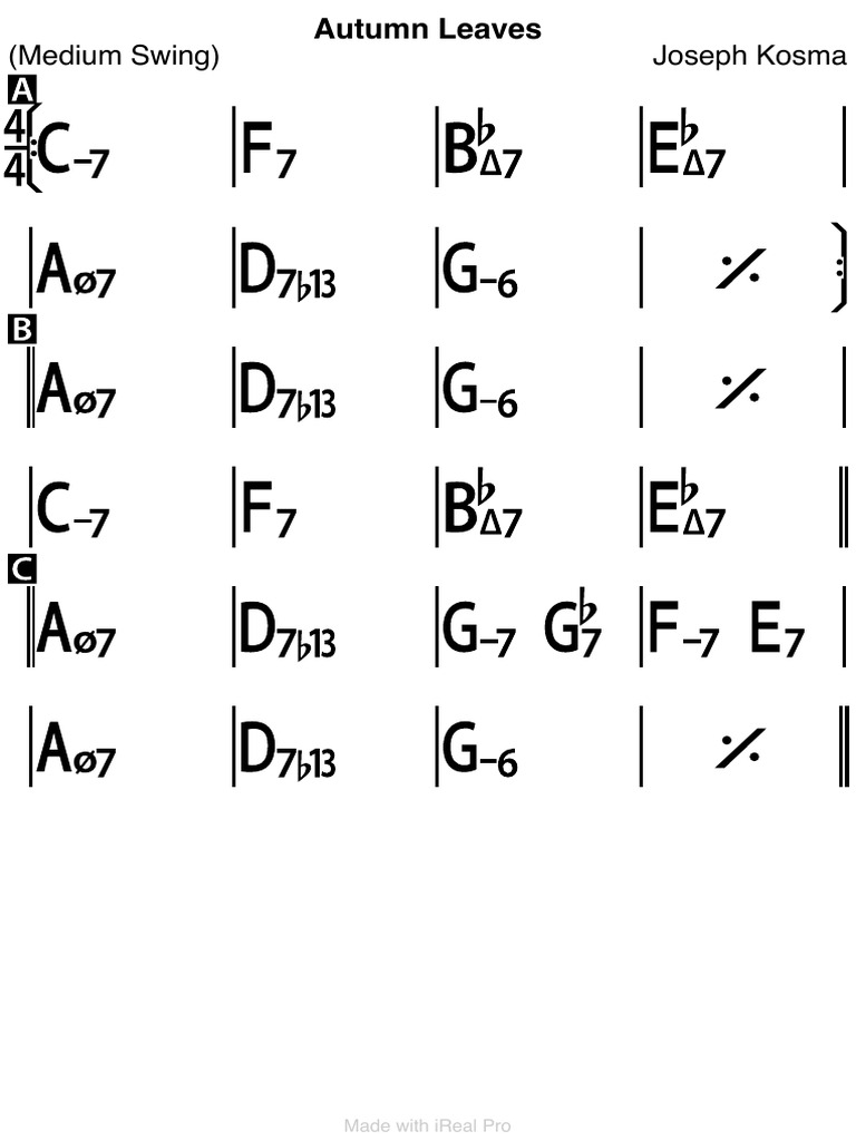 Autumn Leaves - Joseph Kosma Sheet Music | PDF