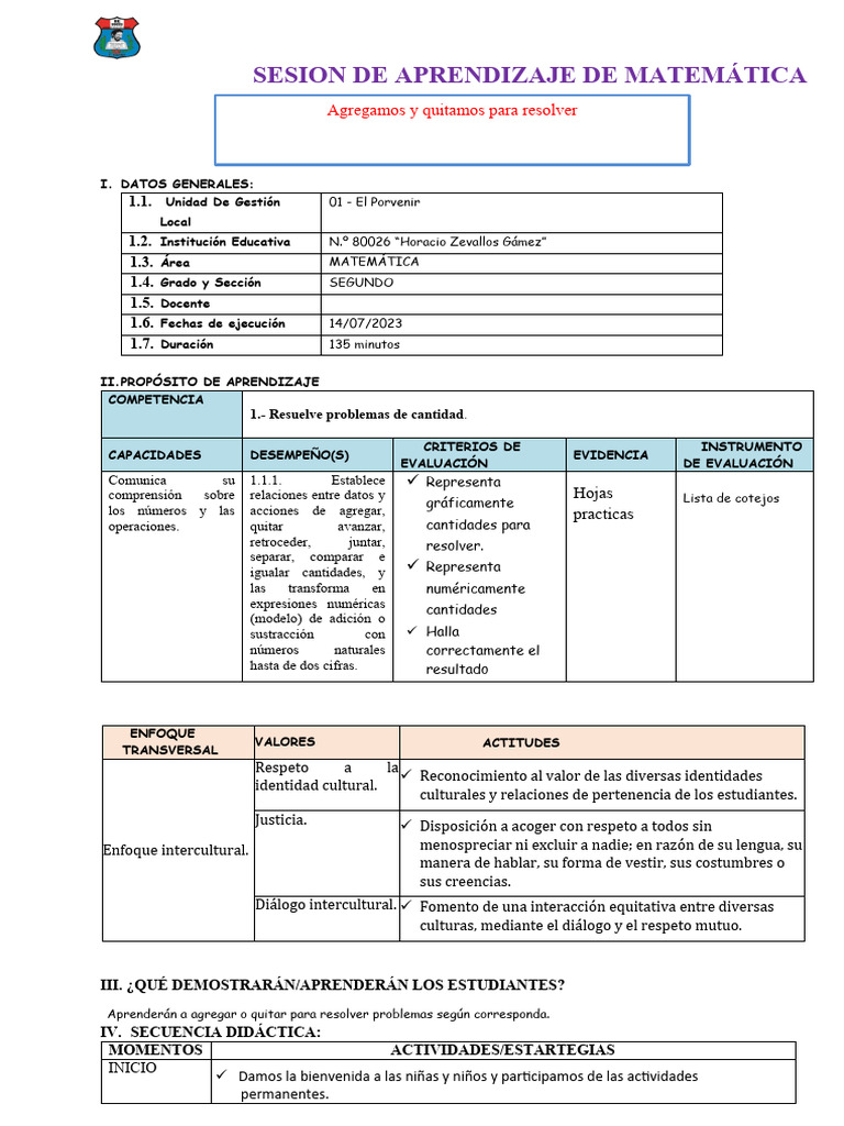 5° Agregamos y Quitamos para Resolver | PDF | Evaluación