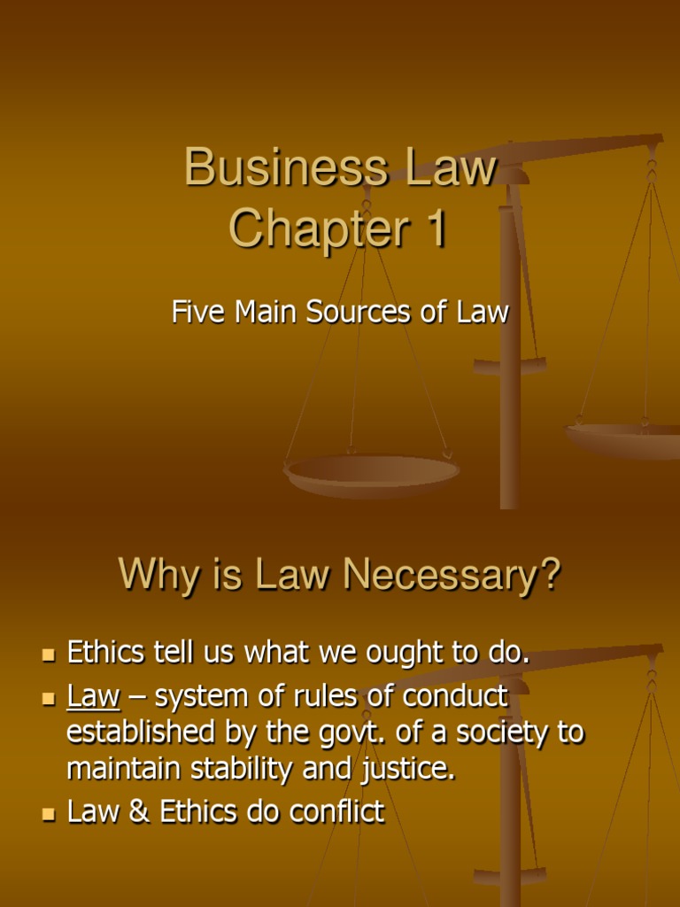 Five Main Sources of U.S. Law | PDF