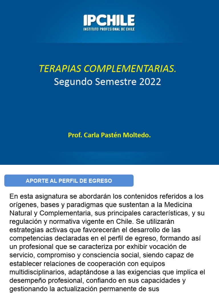 Clase Inicial - Terapias Complementarias | PDF | Quiropráctica | Medicina CLINICA
