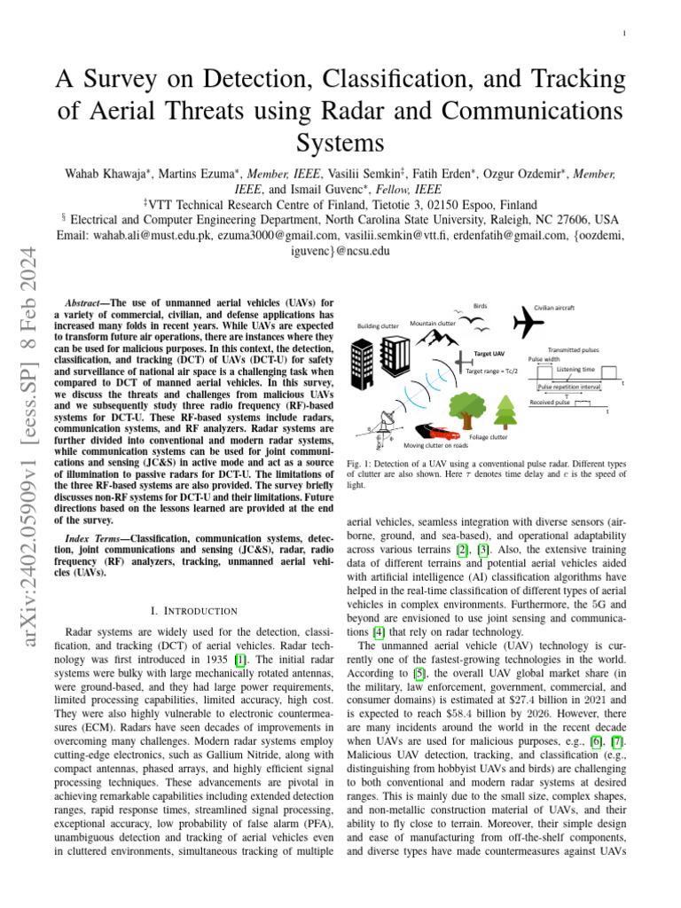 A Survey on Detection, Classification, And Tracking | PDF | Radar ... A Survey on Detection, Classification, And Tracking | PDF | Radar ...