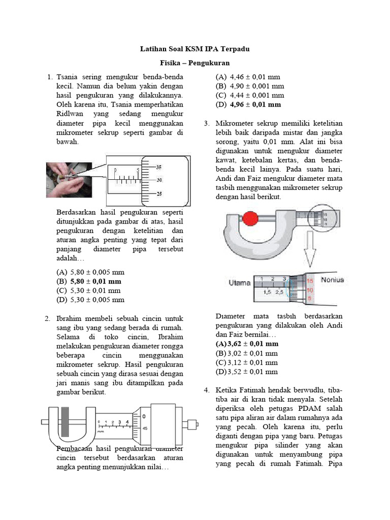 Latihan Soal KSM IPA Terpadu | PDF