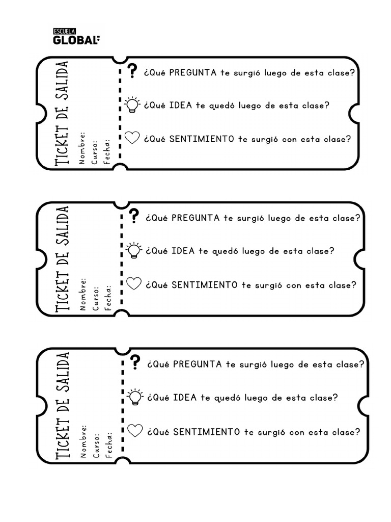 Tickets de Salida | PDF