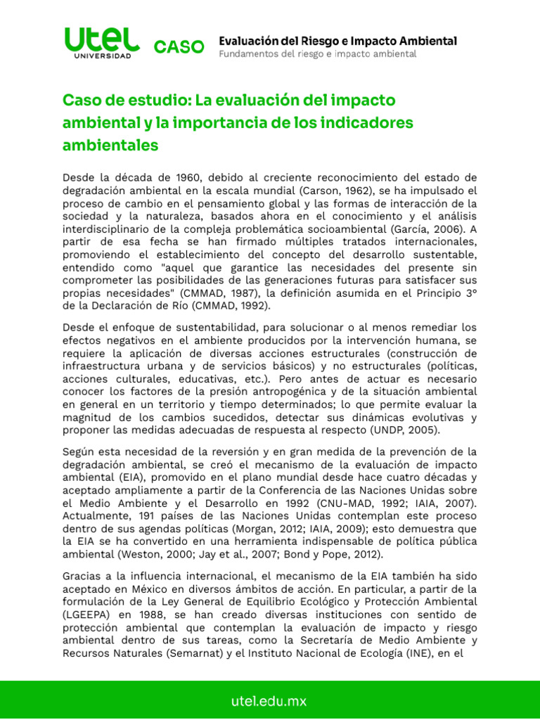 Evaluación Impacto Ambiental en México | PDF | Evaluación de impacto ...