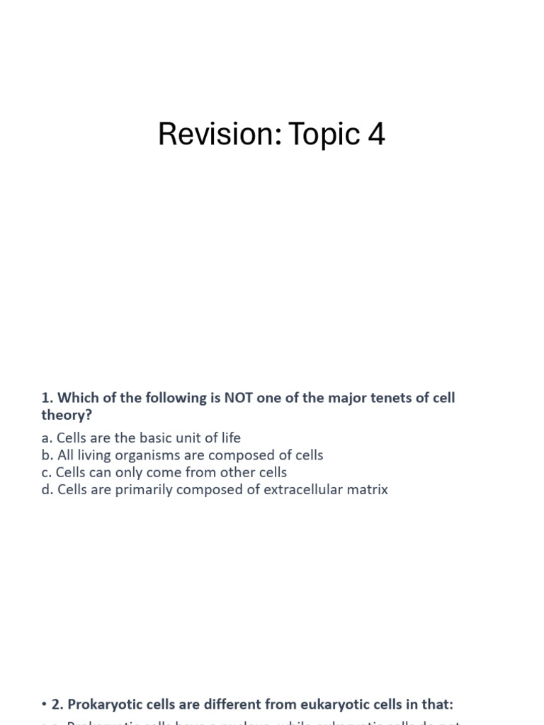 Revision Semester 1 Celine | PDF | Cell (Biology) | Cell Membrane