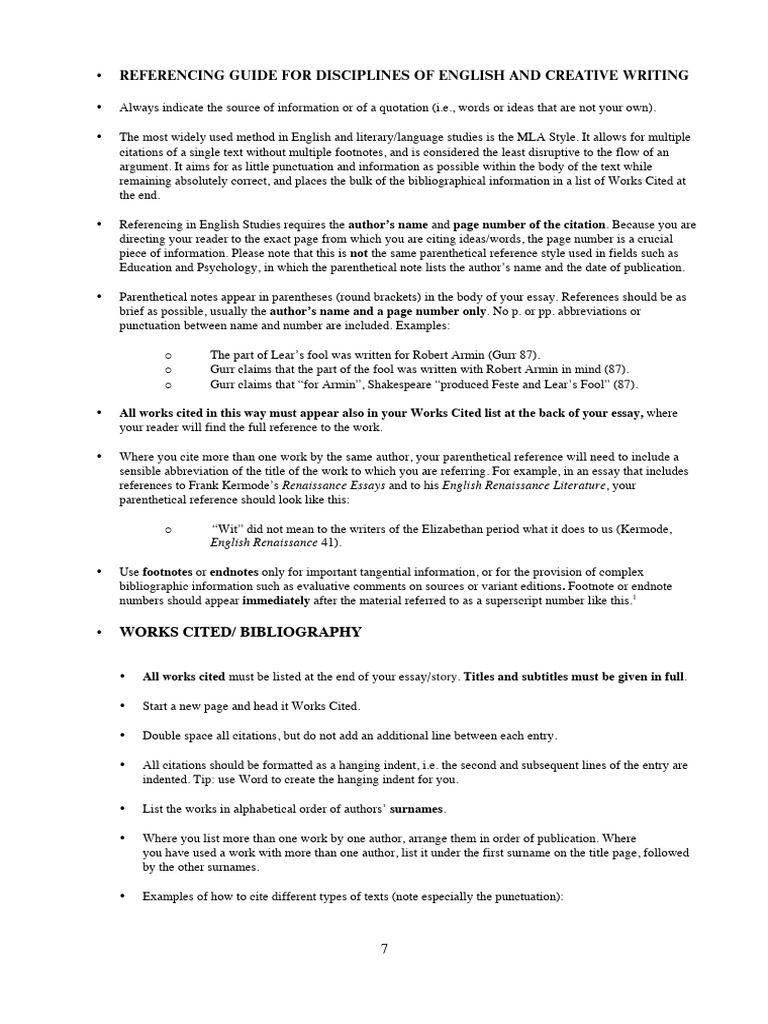 Referencing Guide | PDF | Citation | Note (Typography)