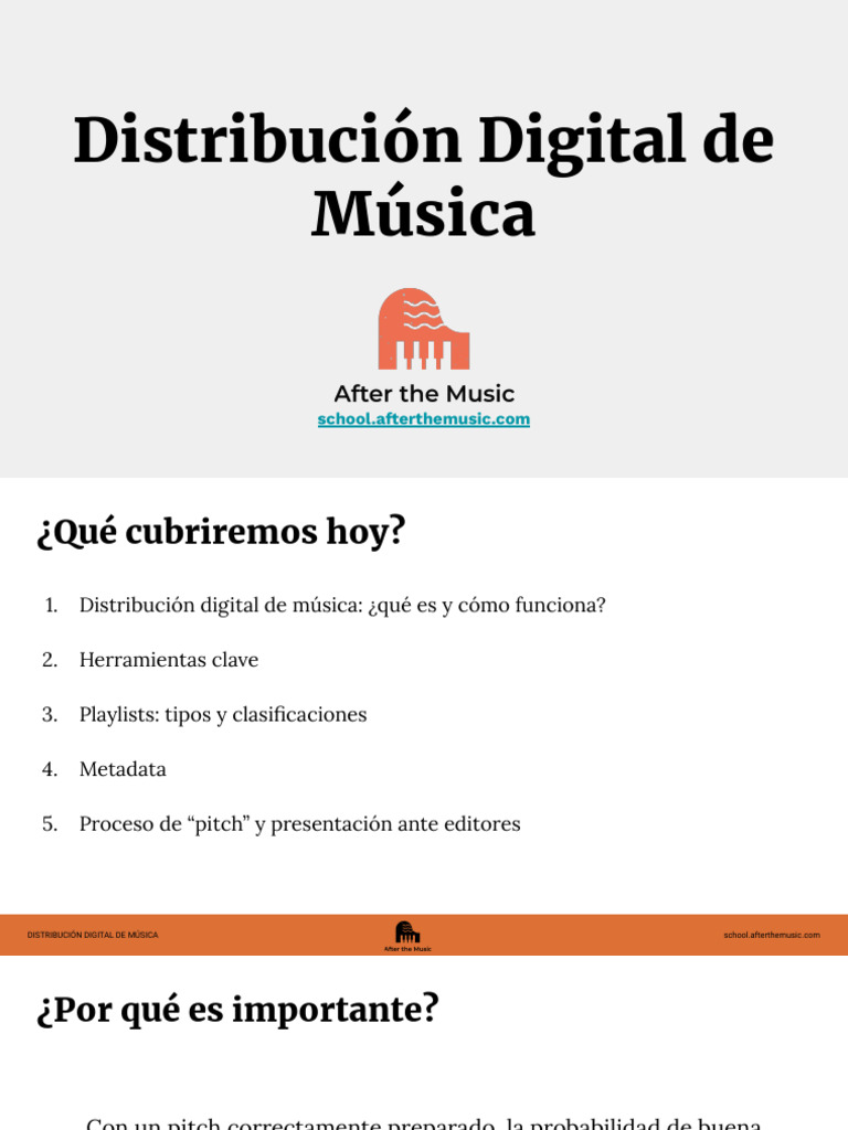 Presentación Distribución Digital de Música | PDF | Distribución digital | Spotify