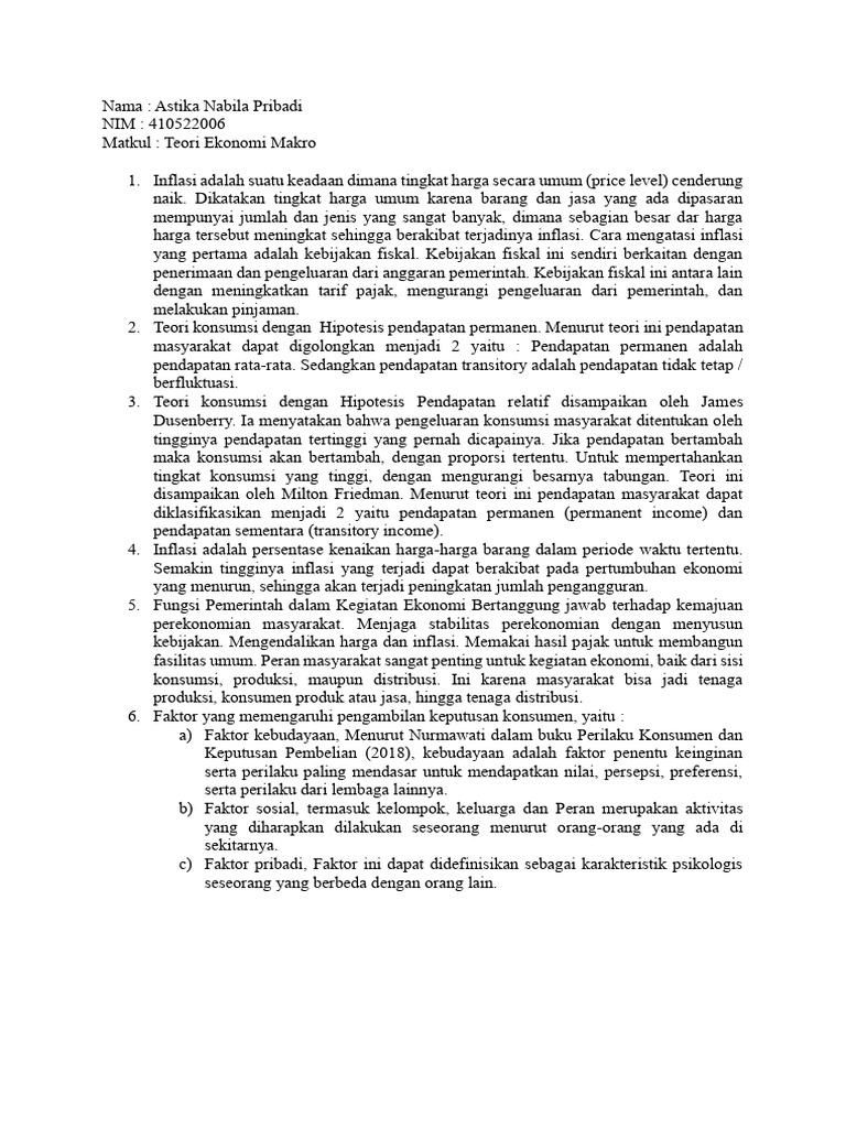 Tem Astika Nabila Pribadi | PDF | Pengelolaan Keuangan & Uang | Ilmu Sosial