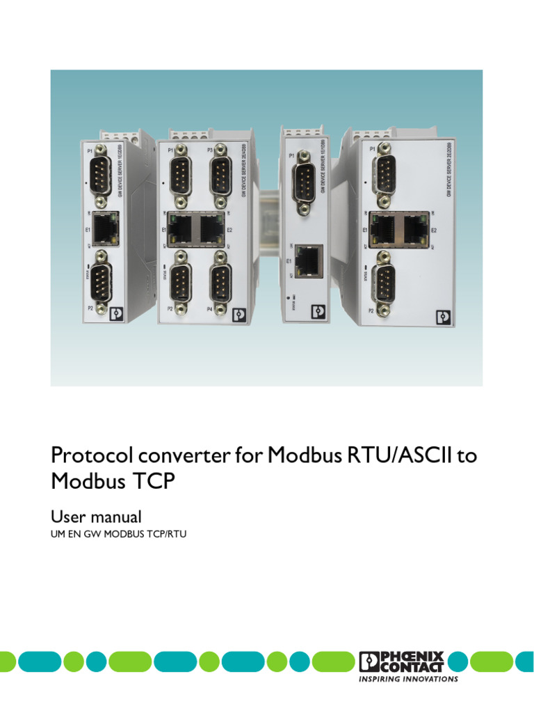 Protocol Converter For Modbus RTU/ASCII To Modbus TCP: User Manual | PDF | Transport Layer ...