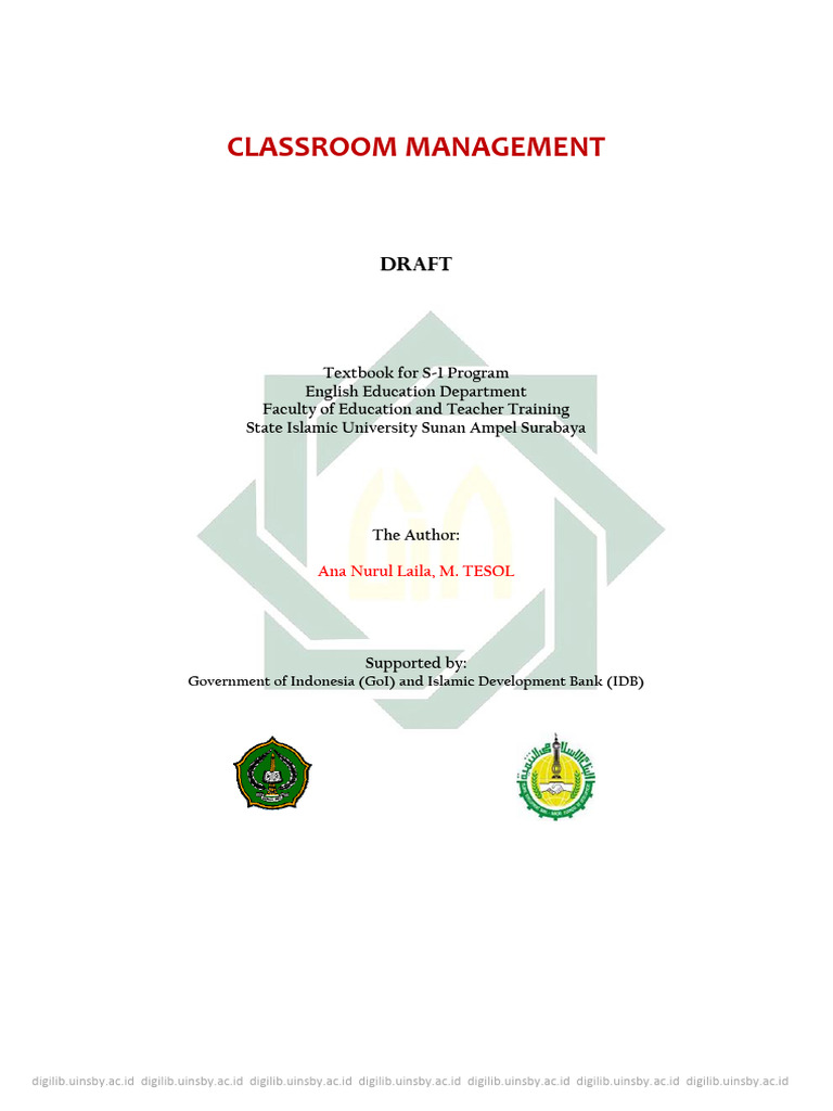 Classroom Management: Draft | PDF | Classroom Management | Teachers