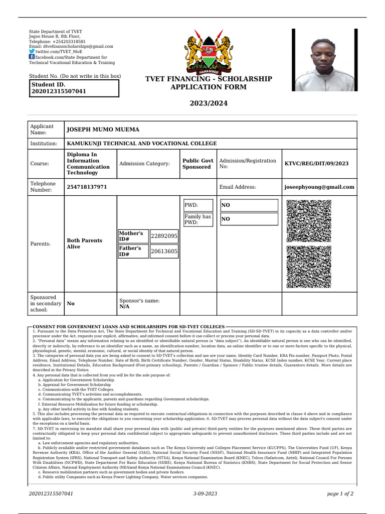 Josephmuema | PDF | Identity Document | Kenya
