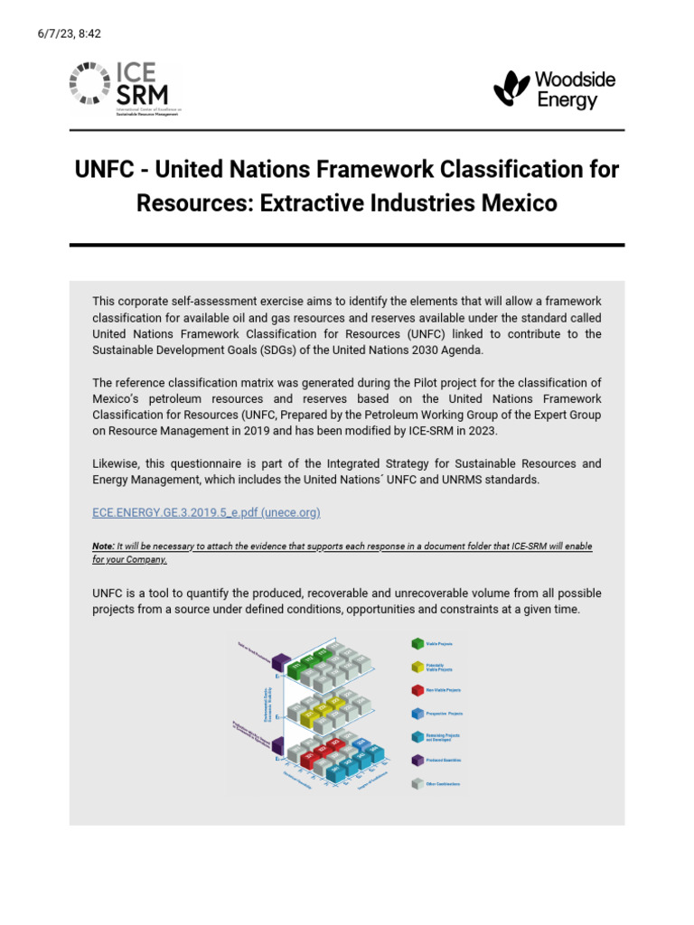 UNFC Classification for Oil & Gas Resources | PDF | Sustainability ...