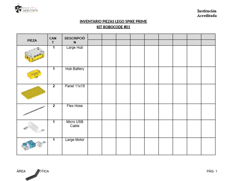 Inventario Lego Spike 2 | PDF
