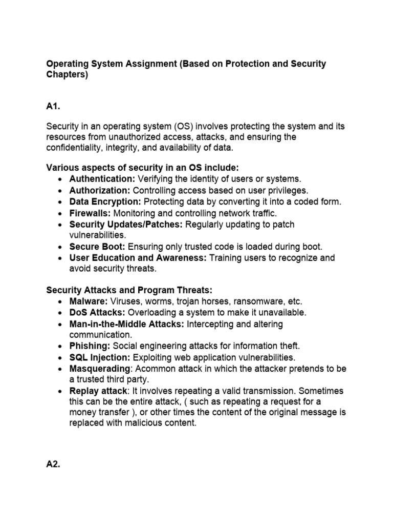 Os Assignment | PDF | Computer Virus | Security