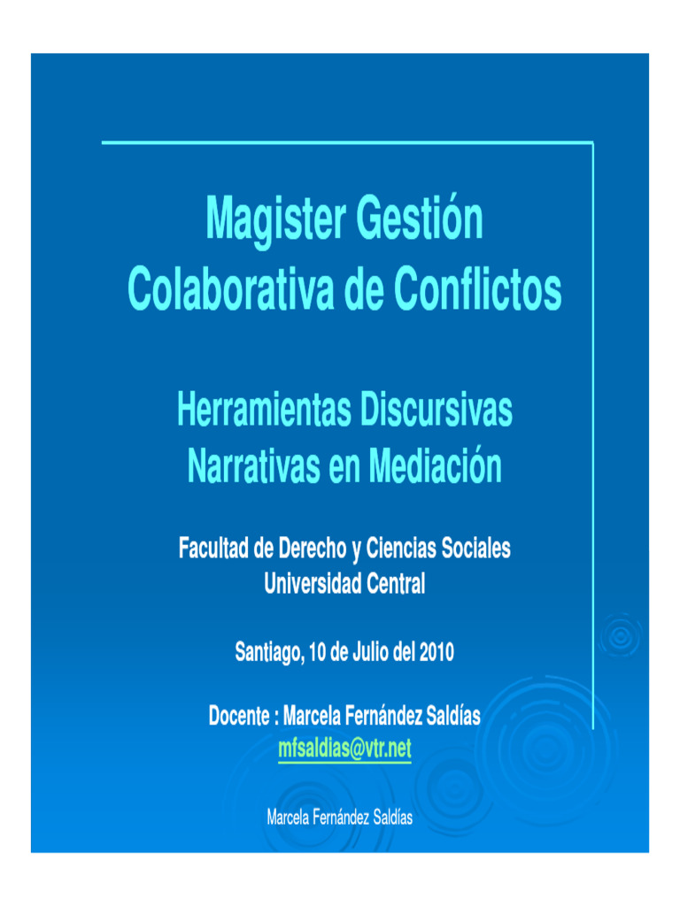 Magister Narrativa Modo de Compatibilidad (7211) | PDF | Discurso | Ciencia cognitiva