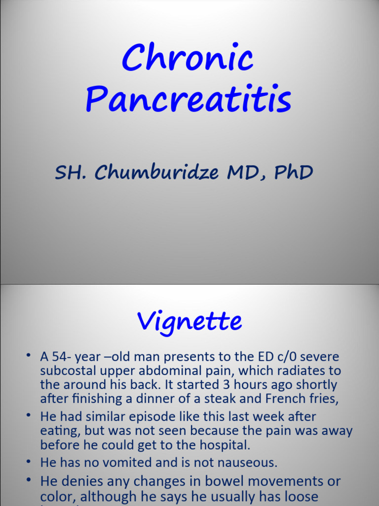 Chronic Pancreatitis | PDF | Medical Specialties | Diseases And Disorders
