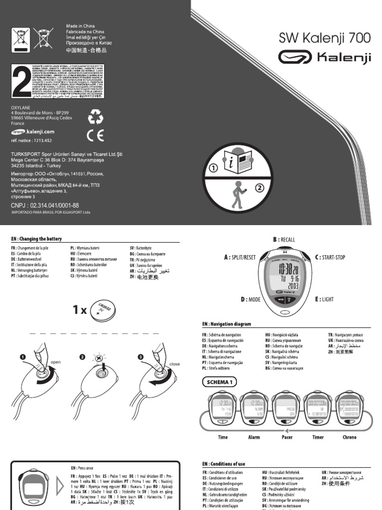 SW Kalenji 700 - OnStart 500 ALL | PDF | Timer