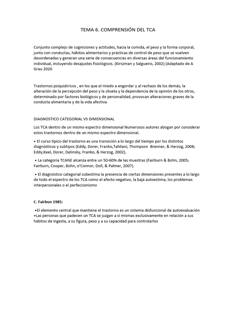 Tema 6 Tca | PDF | Las emociones | Pensamiento