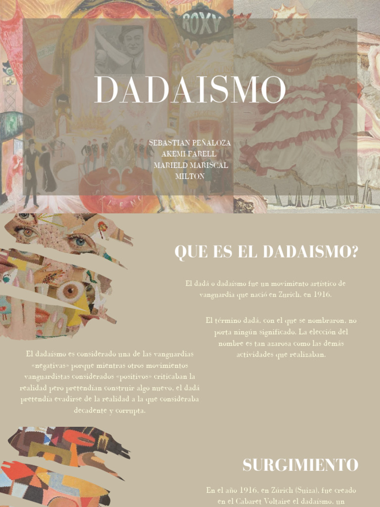 Dadaism o | PDF | Movimientos | Movimientos de arte