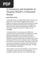 Virginia Woolf's A Haunted House Analysis | PDF