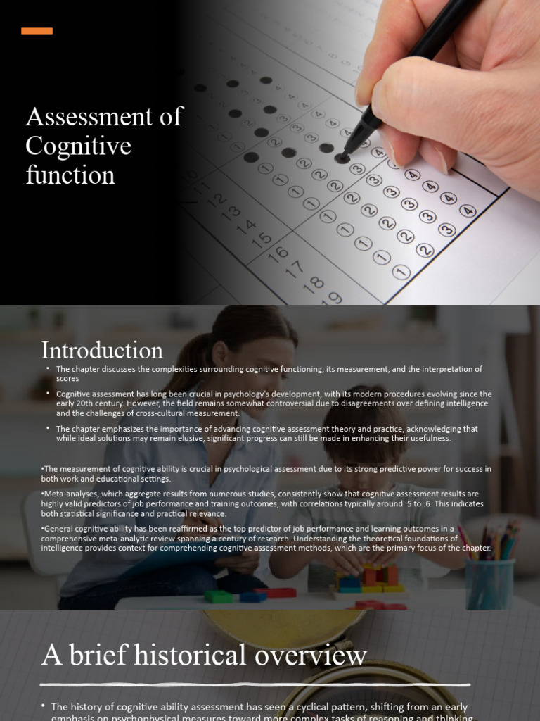 Assessment of Cognitive Function | PDF | Wechsler Adult Intelligence ...