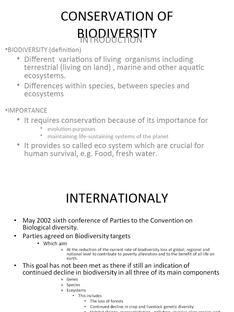 ESS Lecture 5 - Biodiversity 1 | PDF | Biodiversity | Conservation Biology