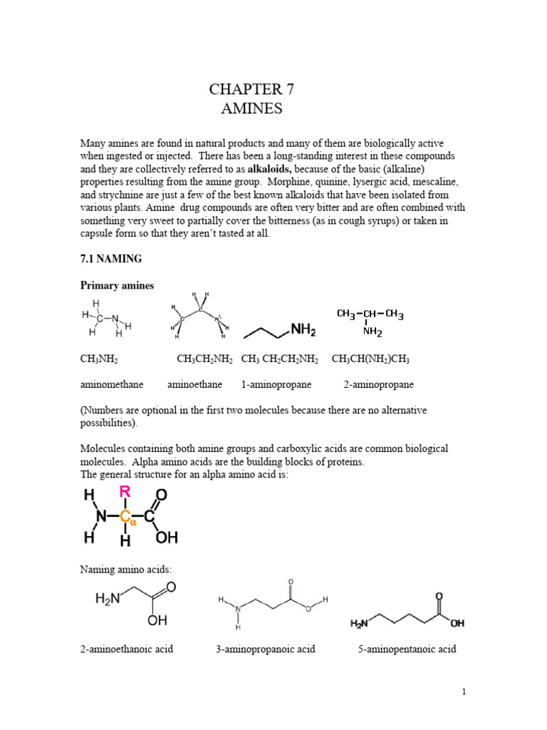Chapter 7 Amines | PDF | Acid | Penicillin