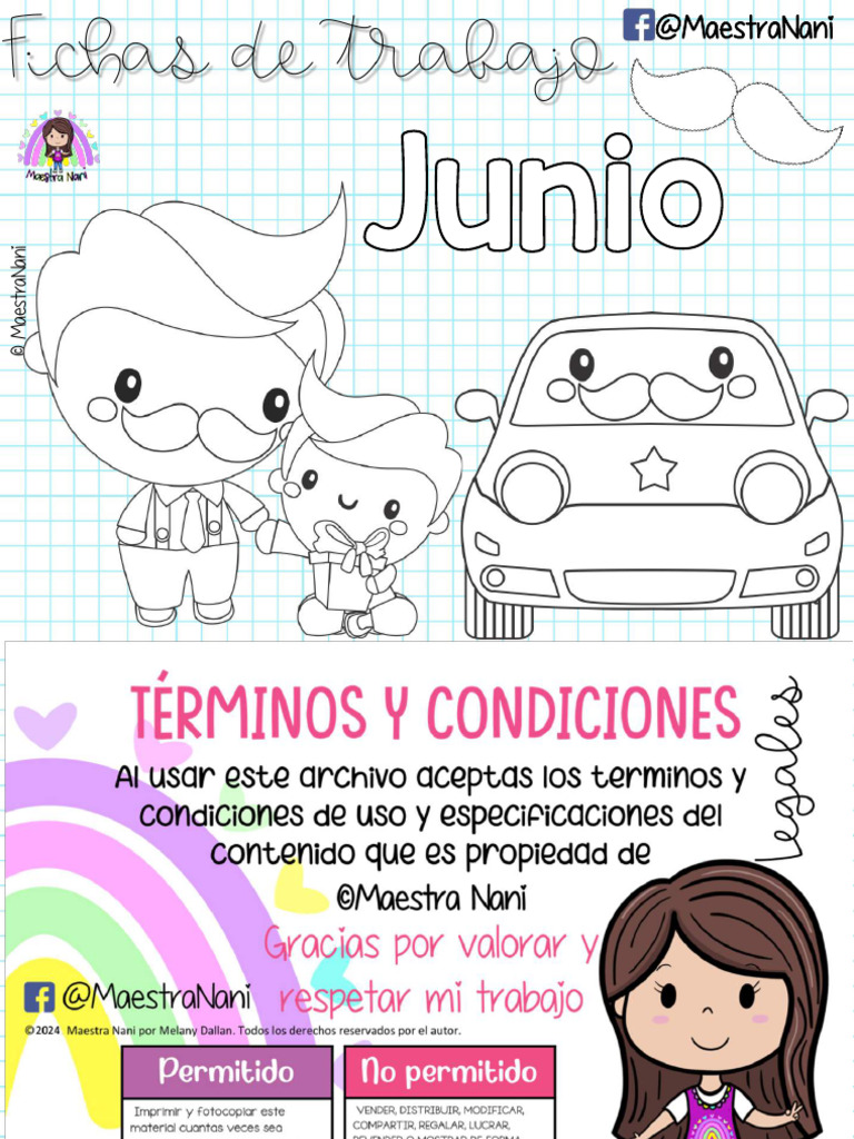 Fichas de Trabajo Junio Maestra Nani 2024 | PDF | Las emociones | Paz