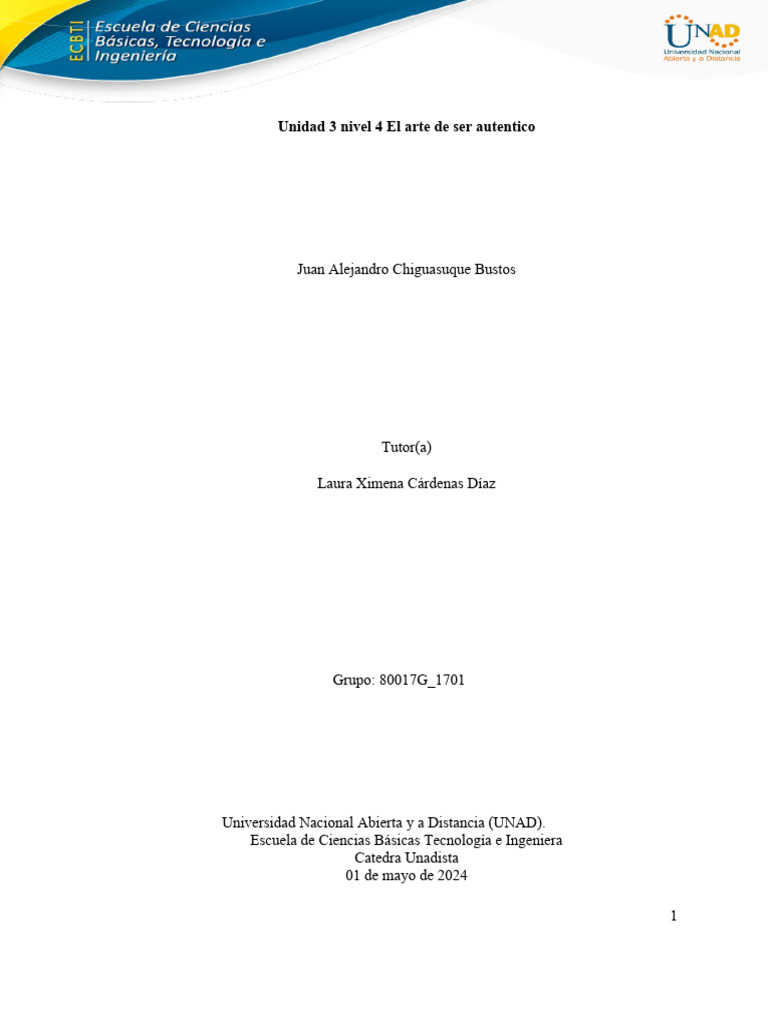 Unidad 3 Nivel 4 El Arte de Ser Autentico | PDF | Literatura