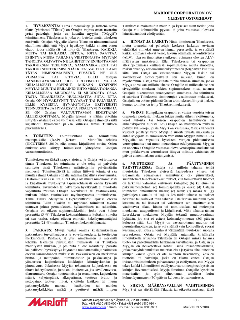 Marioff Rev2018 05 24 FI General Terms and Conditions of Purchase ...