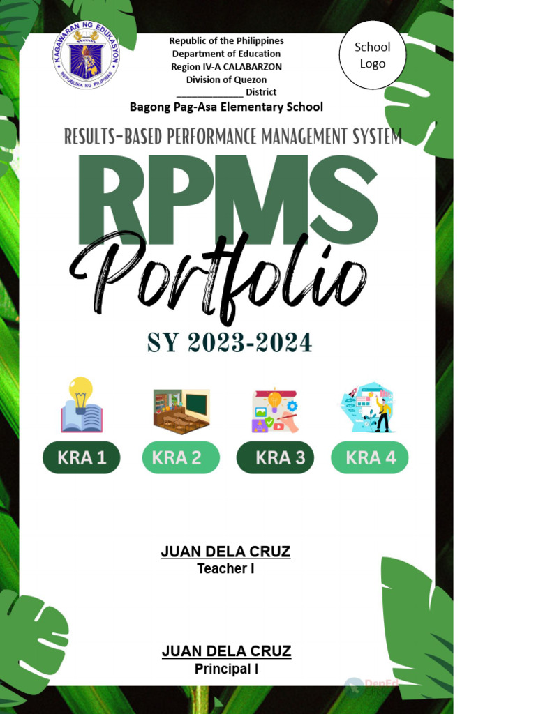 Editable RPMs Portfolio Cover Design | PDF | Pedagogy | Learning