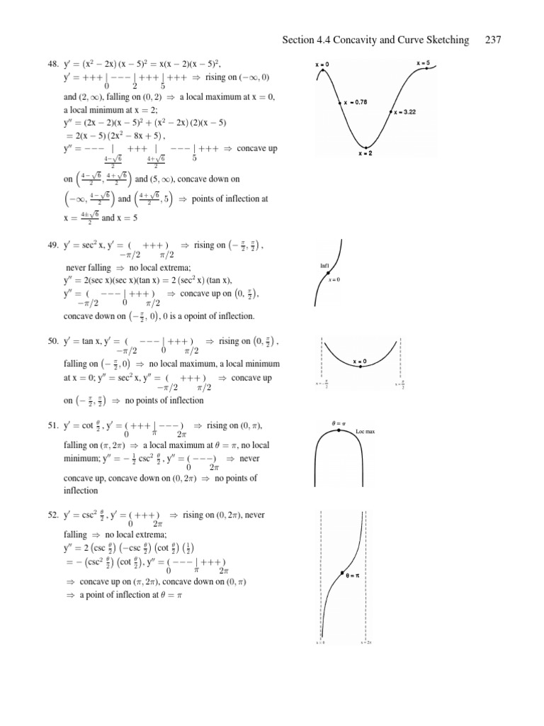 Concavity and Curve Sketching Techniques | PDF | Acceleration | Area