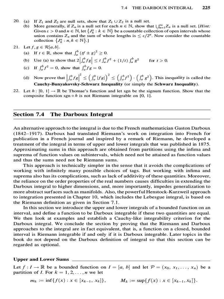Darboux Integral and Its Properties | PDF | Integral | Functions And Mappings