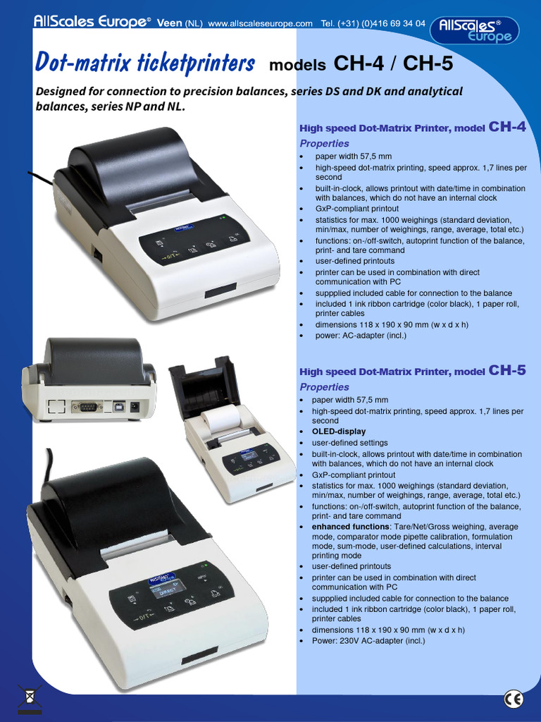 CH-4 CH-5 Dot-Matrixprinters Eng | PDF | Printer (Computing) | Office Work