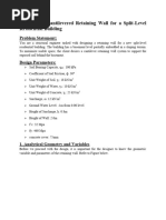 RC Retaining Wall Design Example ACI | PDF | Weight | Force