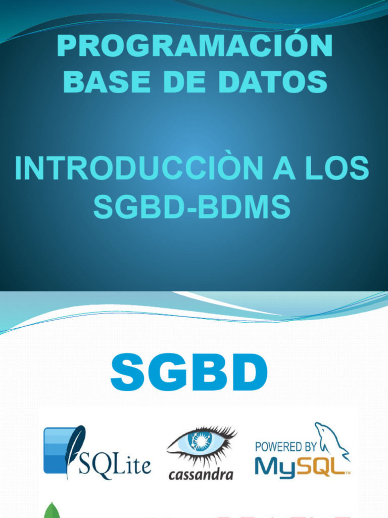 Introducción SGBD | PDF