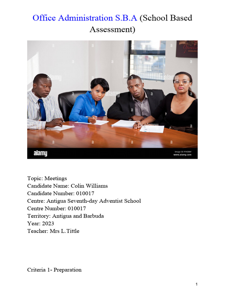 OA SBA Colin Williams | PDF | Methodology | Questionnaire