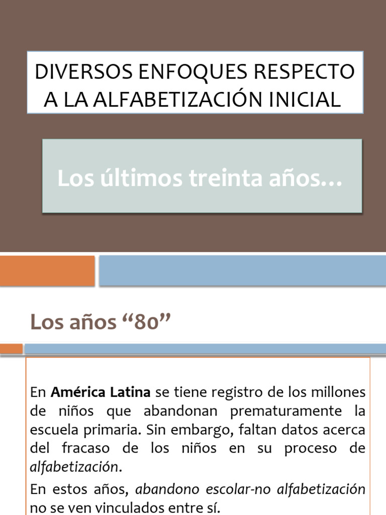 TeoriasEnfoques Alfab-Inicial | PDF | Lingüística | Escritura