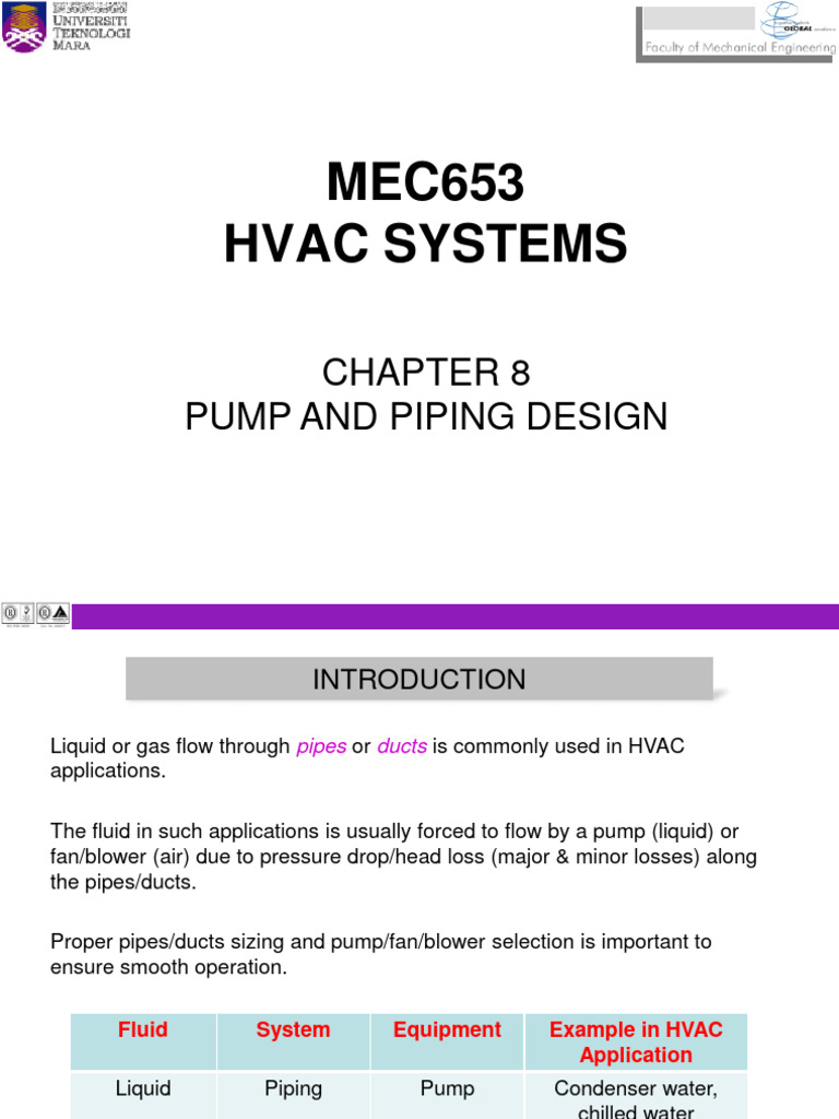 CH 08 - Pump & Piping Design - Oct 2021 | PDF | Pump | Fluid Dynamics