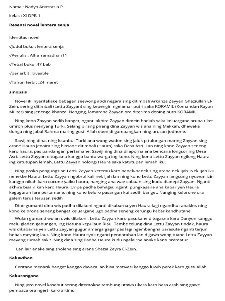 Novel Iki Nyeritakake Tentang Seewong Abdi Negara Sing Arane Arkanza Zayyan - 20240425 - 185106 ...