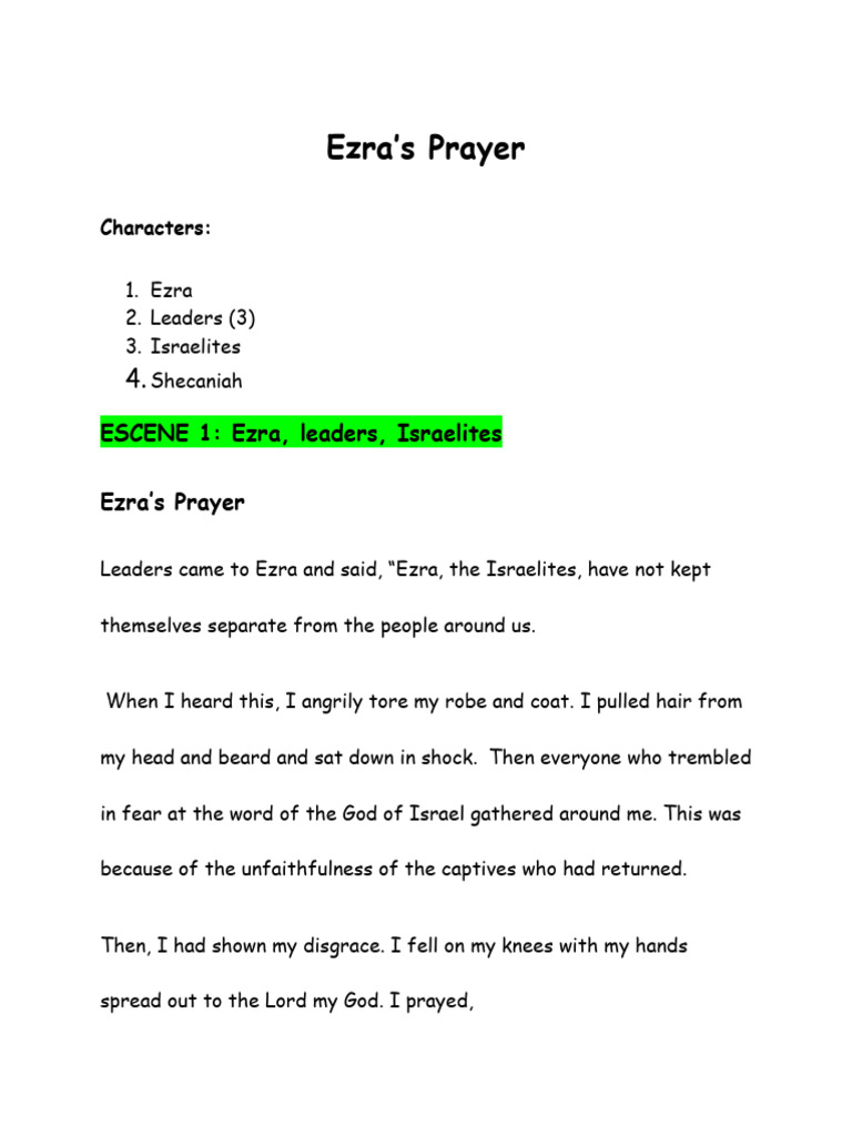 Ezra S Prayer | PDF | Israelites | Ezra